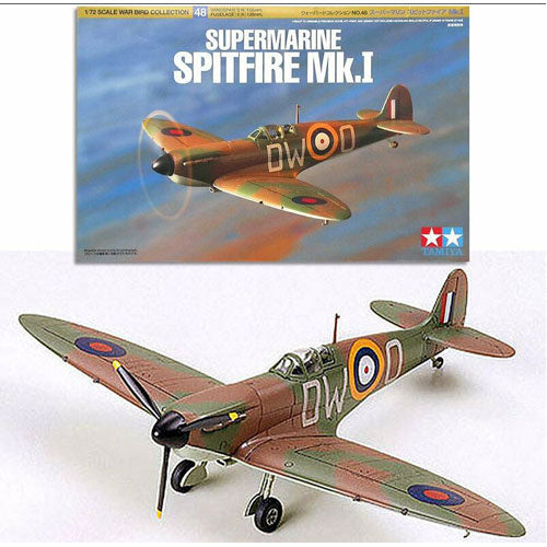 Tamiya Supermarine Spitfire MK1 1:72 Scale Plastic Model Kit ...