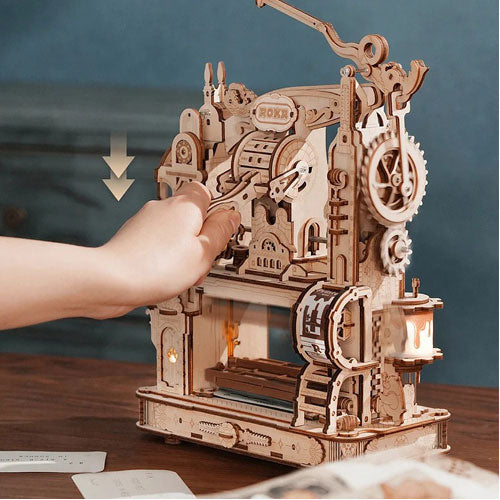 Robotime Mechanical Models Printing Press – Gametraders Seaford