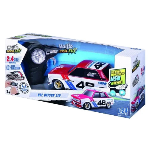 Maisto TECH Premium 2.4GHz RC BRE Datsun 510 1:24 Scale Plastic Vehicle ...