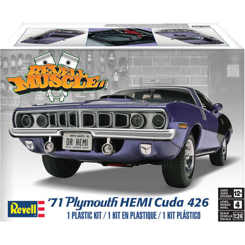 Revell 71 Hemi Cuda Hardtop 1:24 Scale Plastic Model Kit – Gametraders ...